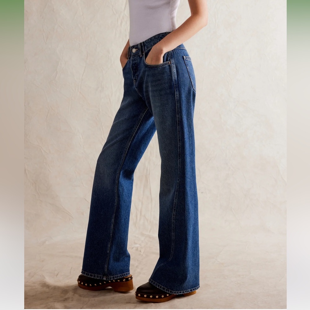 Free People We The Free Expert Advice Flare Jeans - Gem